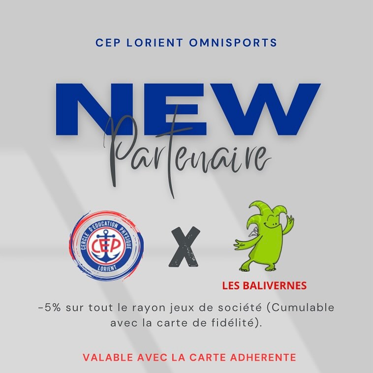 Le CEP LORIENT s’associe avec "Les Balivernes" - CEP LORIENT Omnisports